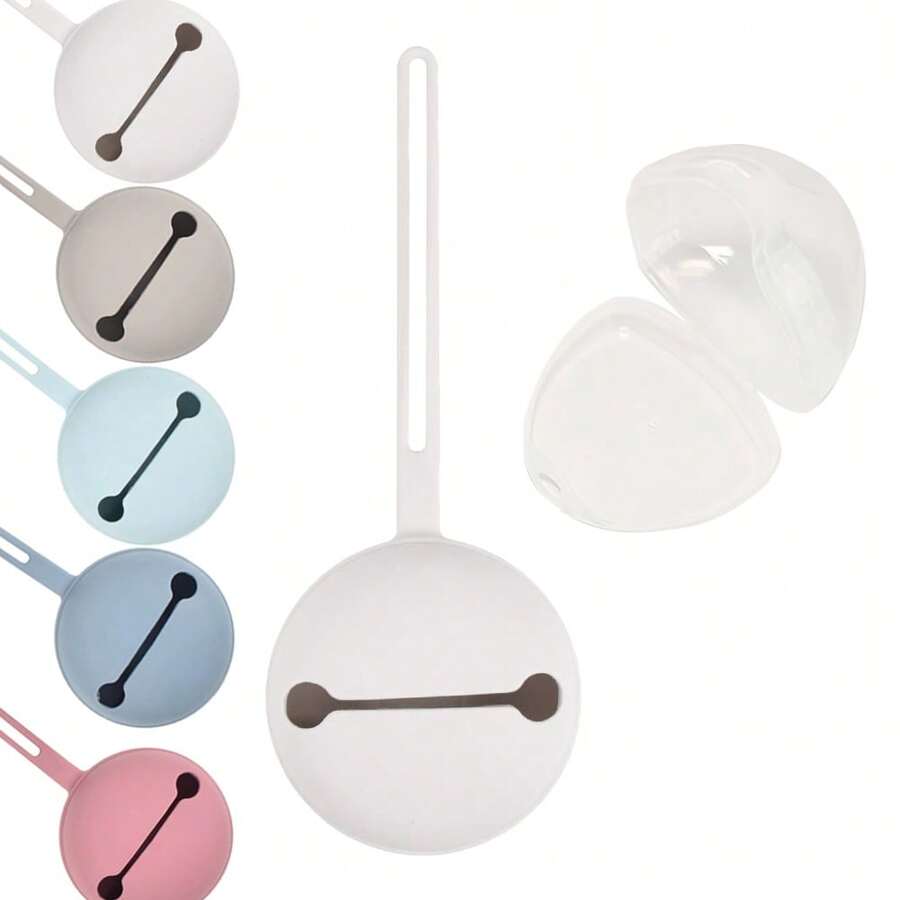 2pcs Baby Pacifiers Case, 1 Silicone + 1 Plastic Pacifier Holder Case ...