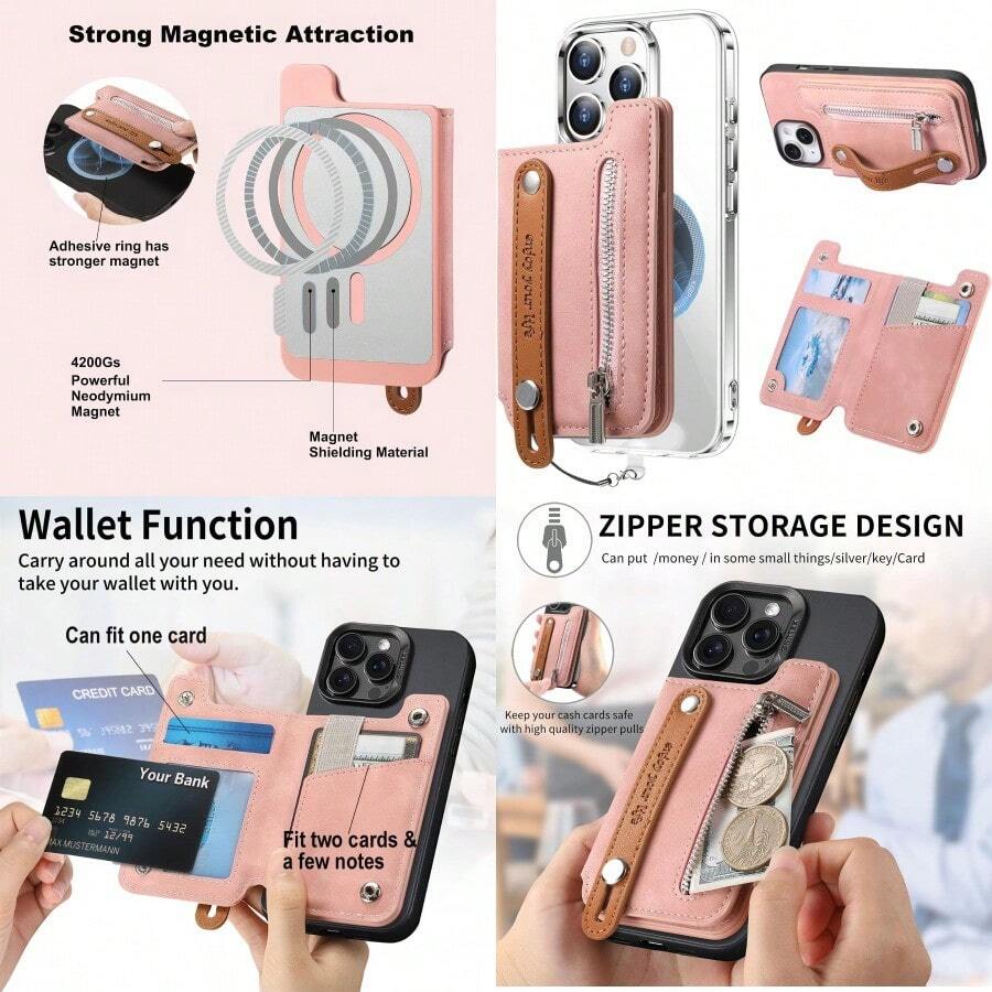 For Magsafe WalletMagnetic Card Holder For MagSafe Phones And Cases ...