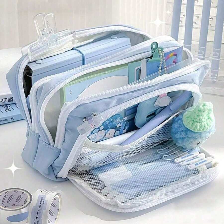 1 Piece Large Capacity 4 Layers Pen Box Kawaii Pencil Cases Cute Pen ...