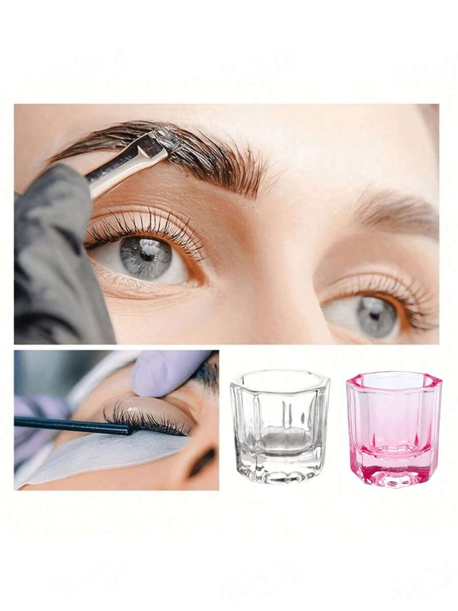 Wimpernlifting Palette, multifunktionale wiederverwendbare Glasschale ...