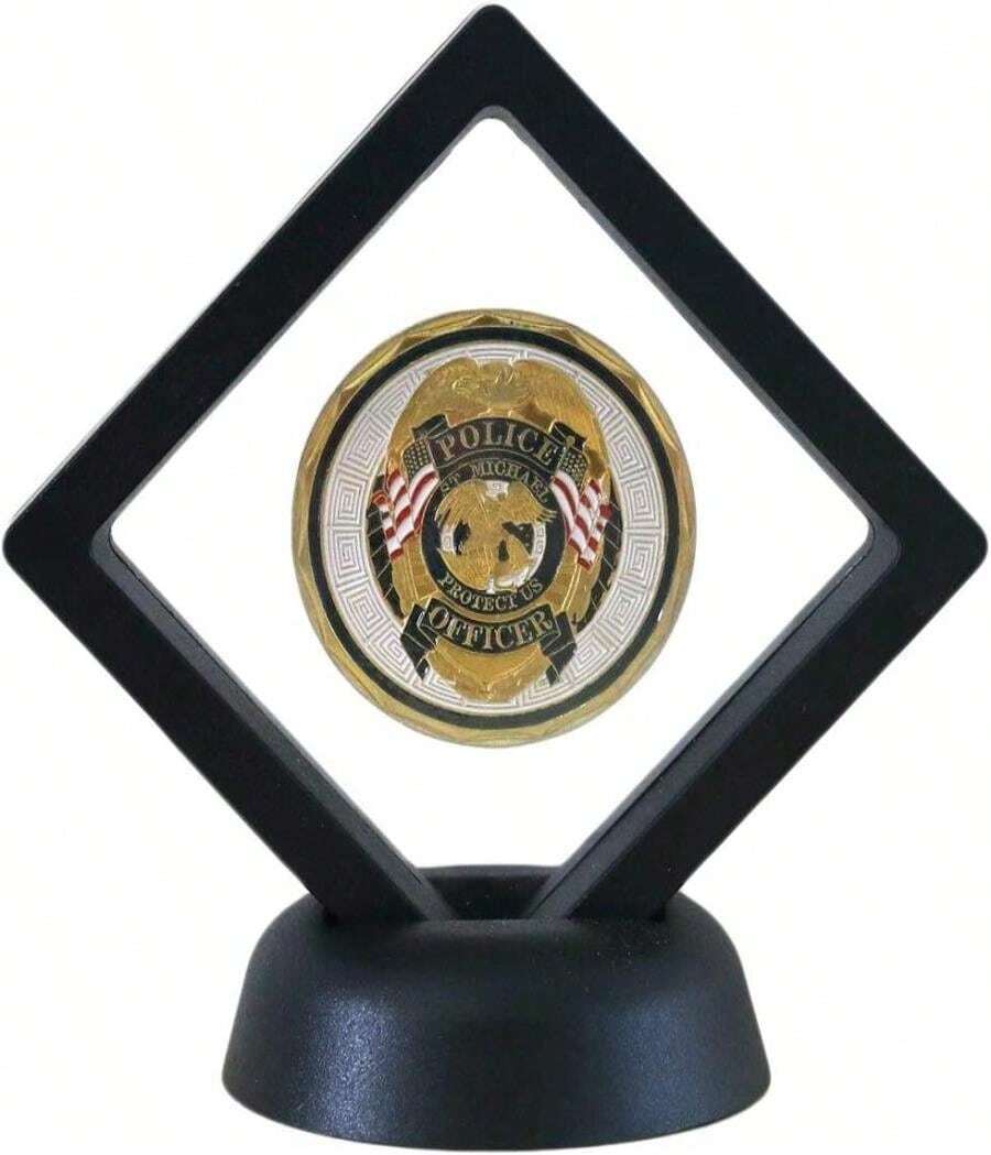 SH Challenge Coin Display Frame, 3D Floating Display Case Stand Holder ...