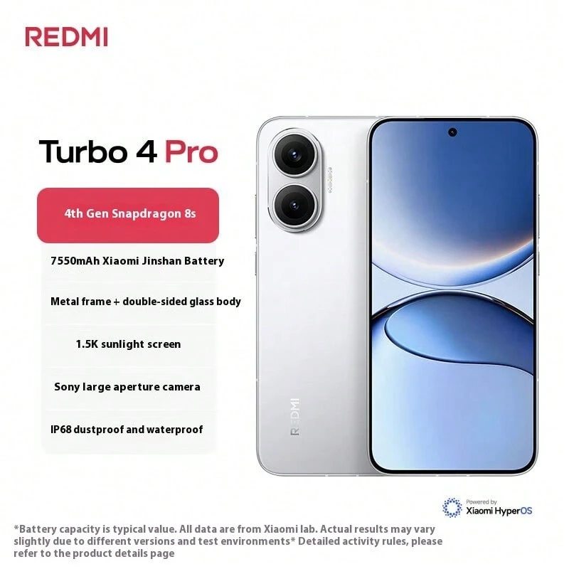REDMI Turbo4 Pro 4a Generazione Smartphone 5G con Snapdragon 8s ...