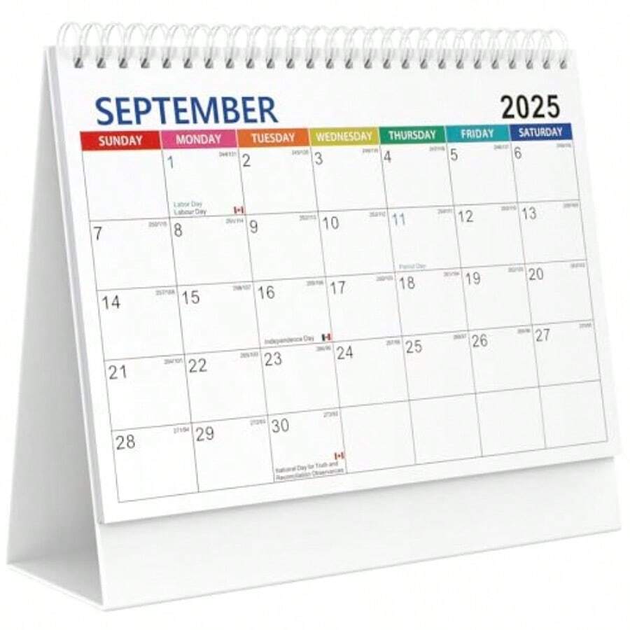 Aesthetic Desk Calendar 20252026 Runs From July 2025 Until June 2026 ...