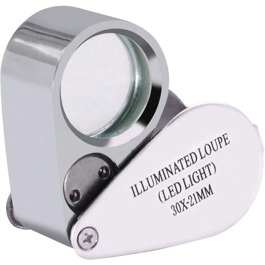 40X Magnification Folding Loupe Jewelry Magnifier With Glass Lens ...