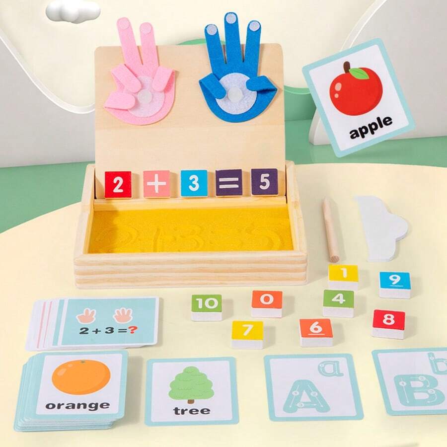 2-In-1 Children's Finger Math & Alphabet Word Spelling Sand Drawing ...