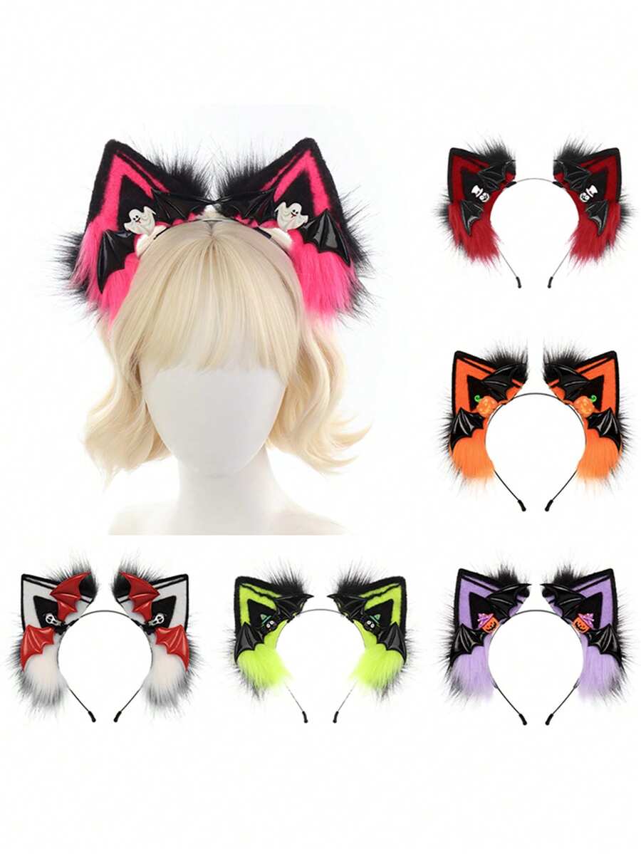 Halloween Schädel, Fledermausflügel Kopfschmuck, Plüsch Fuchs Haarband ...