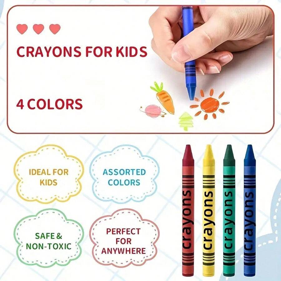 4-Color 5-Set/20pcs Pencil Design Stationery - Mini Crayons, Pencils ...