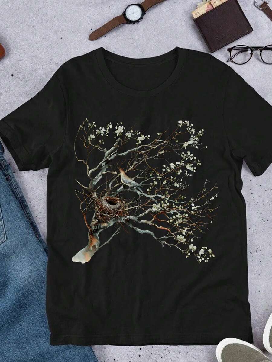 Nest With Birds, Best T- Shirt, Man Clothes, For A Day At The Beach Or ...