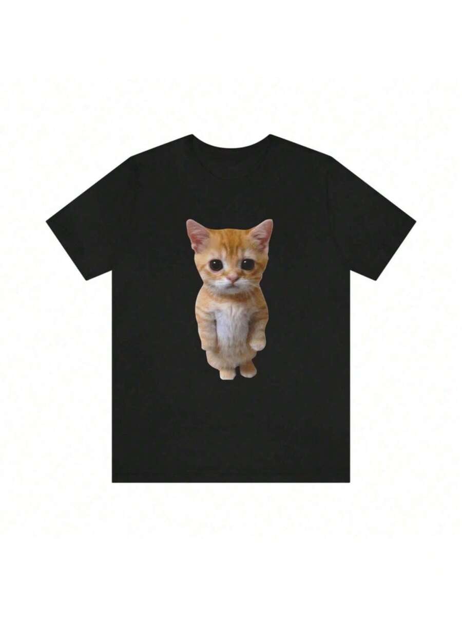 The Sad Cat Meme Crying Cat Munchkin Kitty Meme T-Shirt The Sad Cat ...