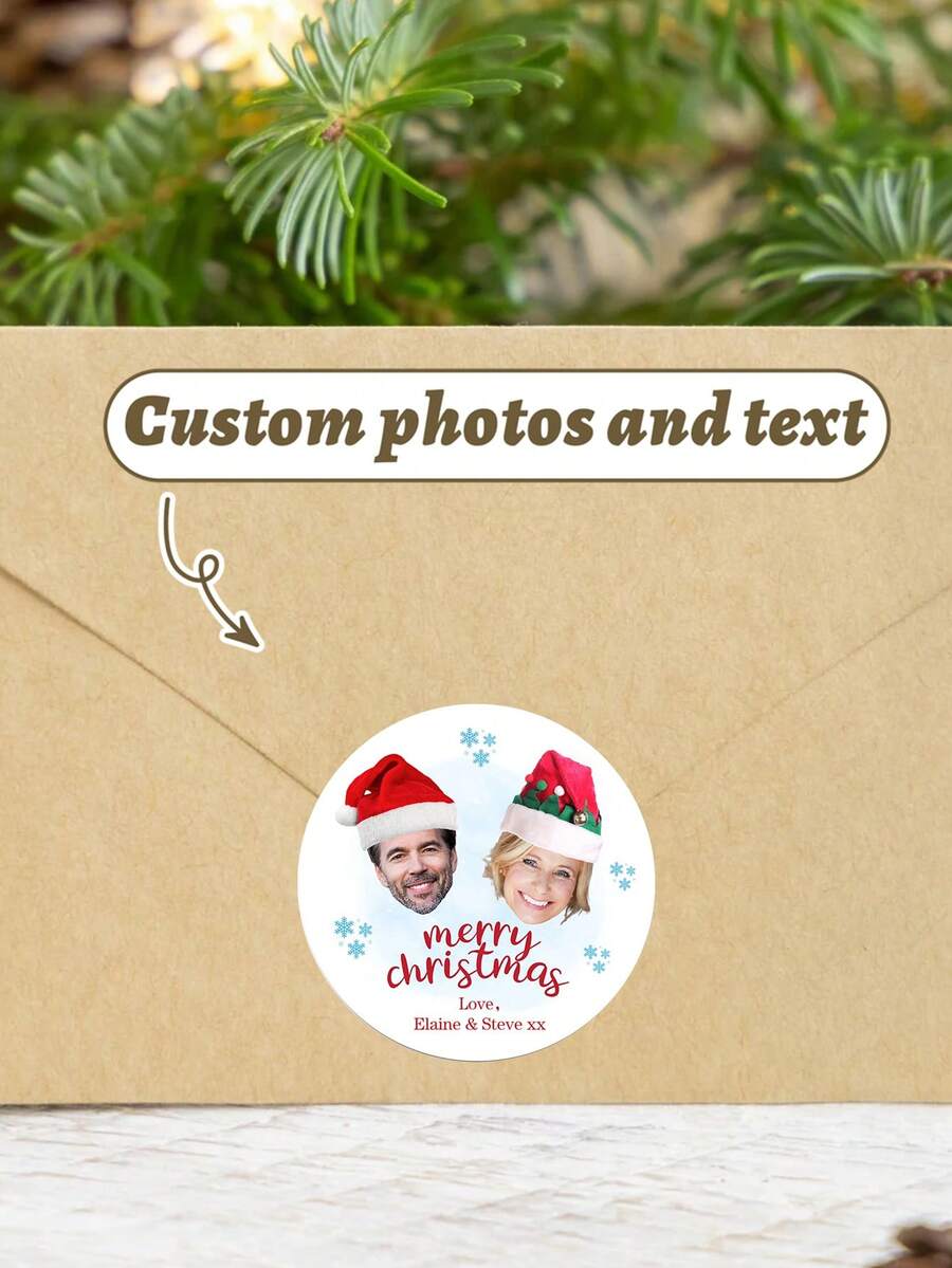 Personalised Christmas Elf Sticker | Custom Festive Kids Photo Gift ...