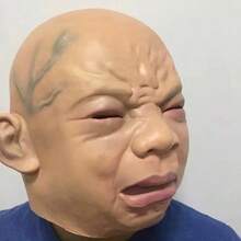 Popular Smiling And Crying Masks Full Head Crying Face Baby Mask ...