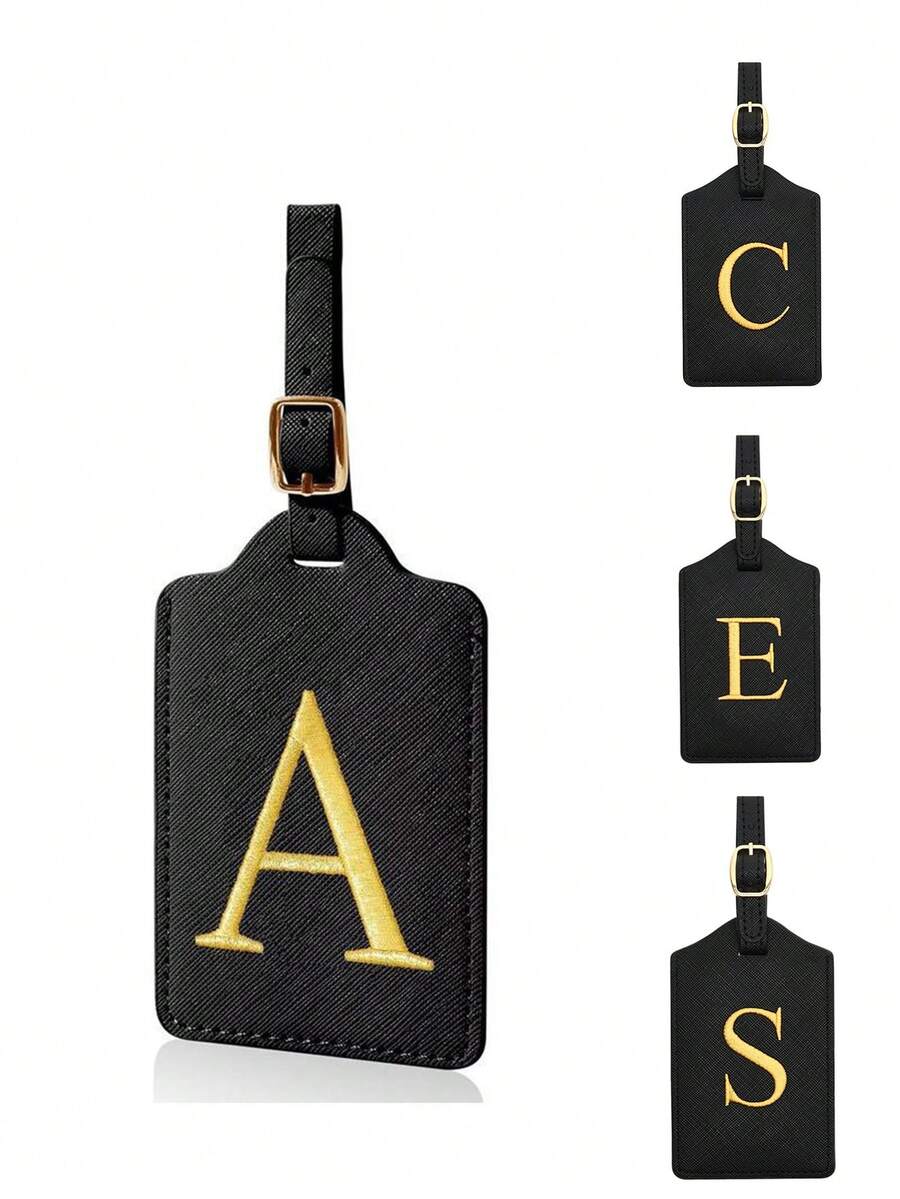 Embroidered Luggage Tag, Pu Leather Suitcase Luggage Handbag Travel Bag Label, Customized ...