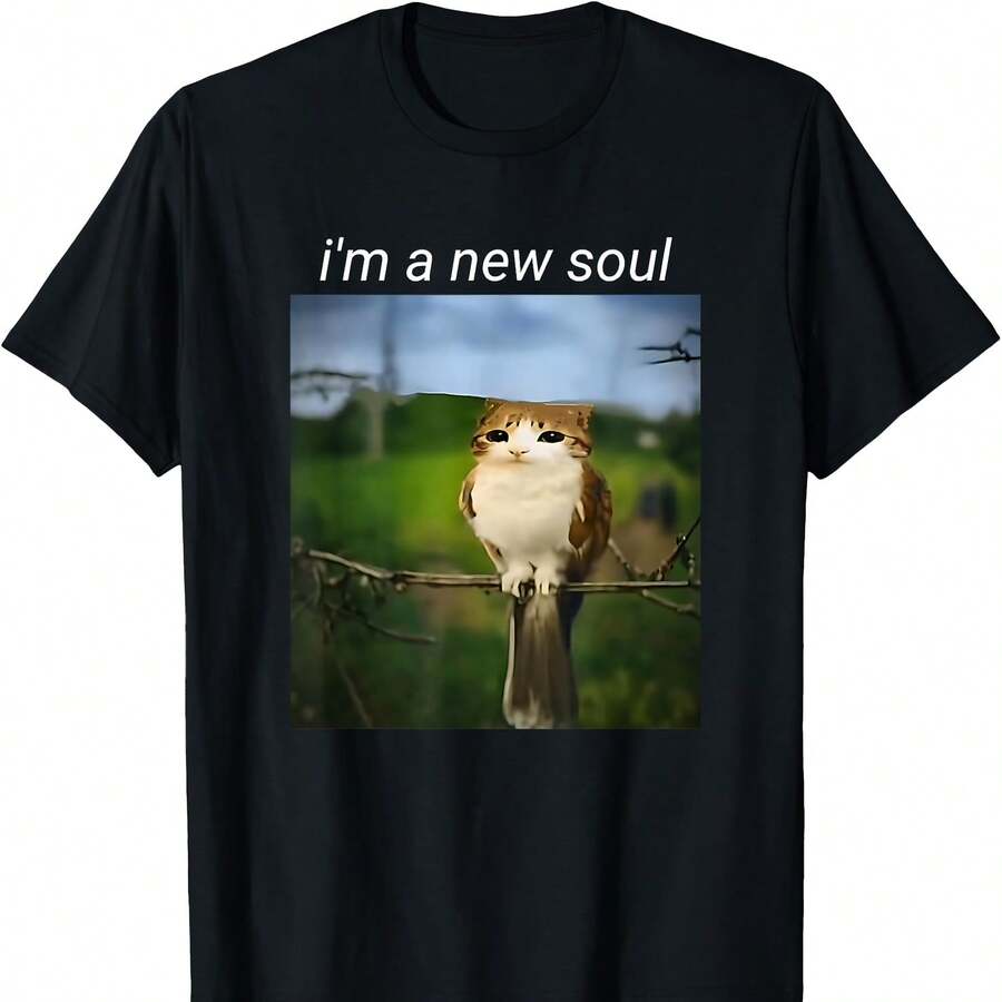 Funny Meowl Meme, Cat Owl Meme Brainrot Gen Alpha Meme T-Shirt | SHEIN ...
