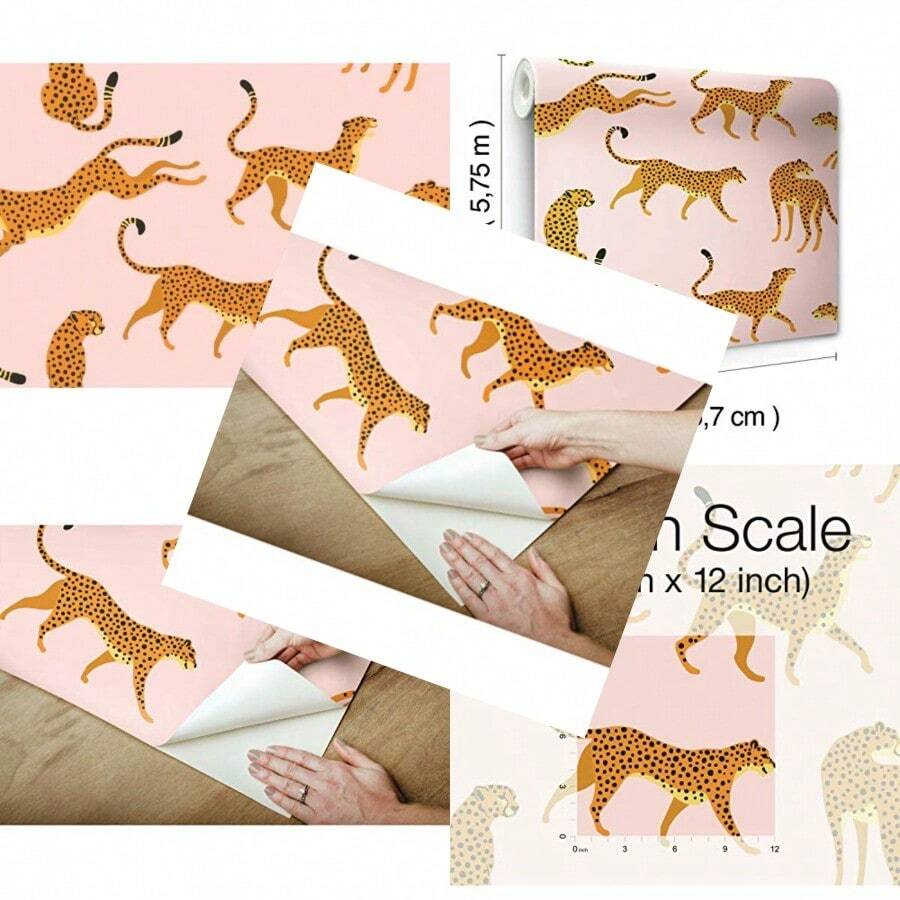 Cheetah Cheetah Peel And Stick Wallpaper | SHEIN