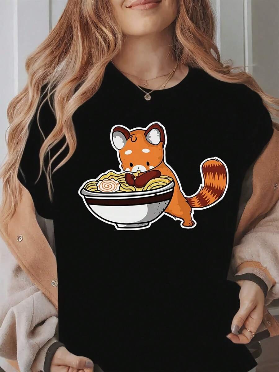 Red Panda Ramen Food Shirts, Red Panda Shirts, Ramen Noodles Shirts ...