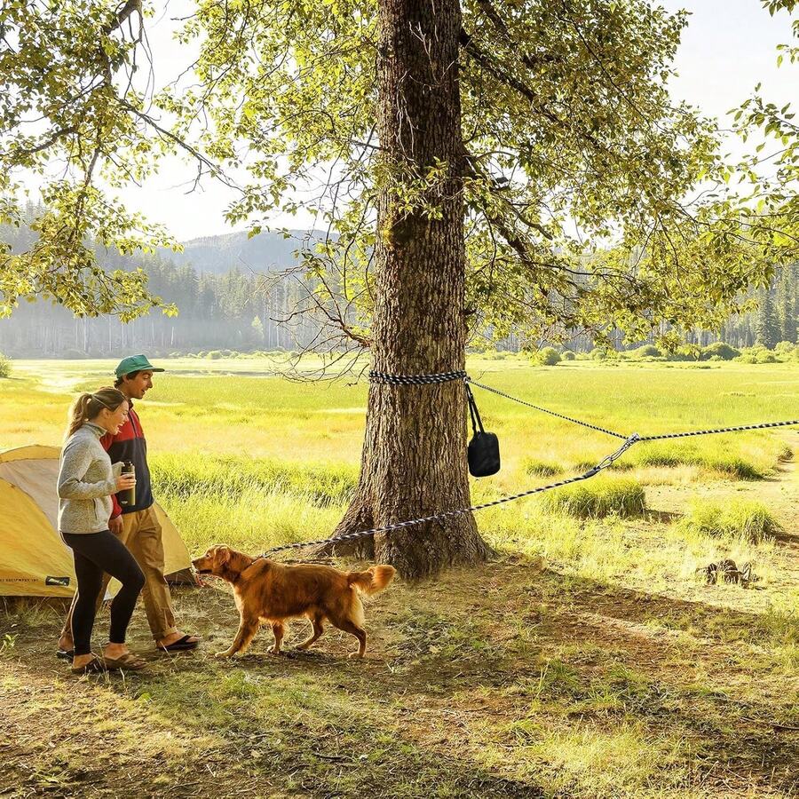 Dog Tie Out Camping, 50ft/15M Portable Overhead Trolley System With ...