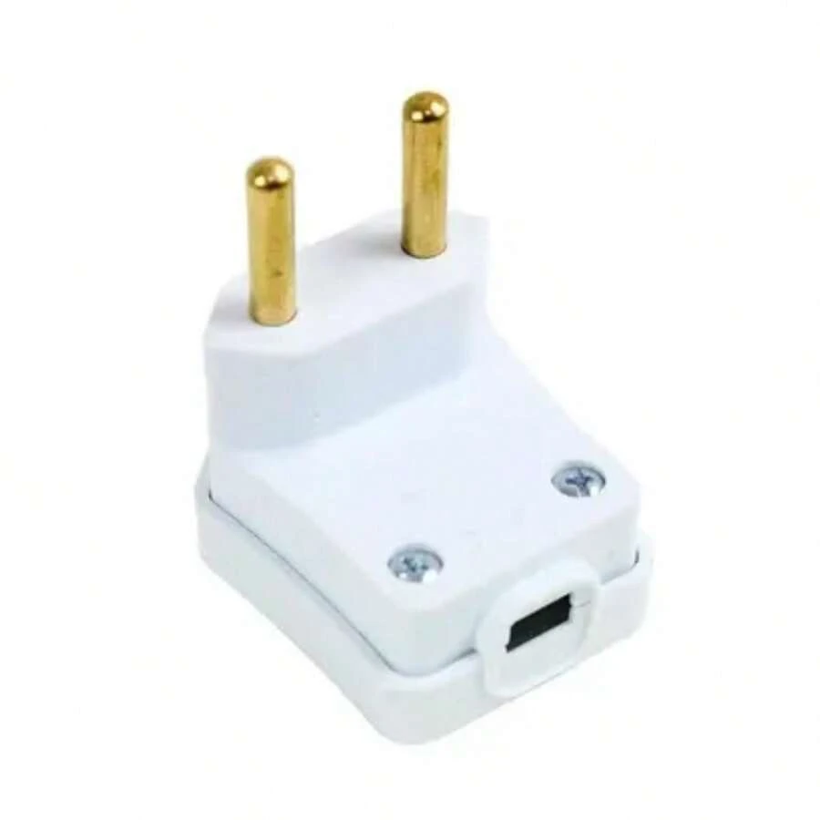 Male Pin Cable Gland 2P 20A White Perlex Reinforced Electrical Adapter ...