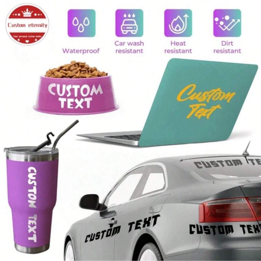 Design Your Own Custom Vinyl Letter Stickers - 20 Fonts & 20 Colors ...
