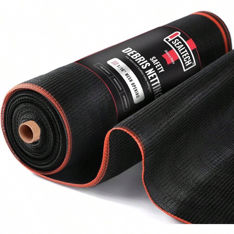 Heavy Duty Safety Debris Netting Rolls - Fire Retardant,1/16 Mesh Roll ...