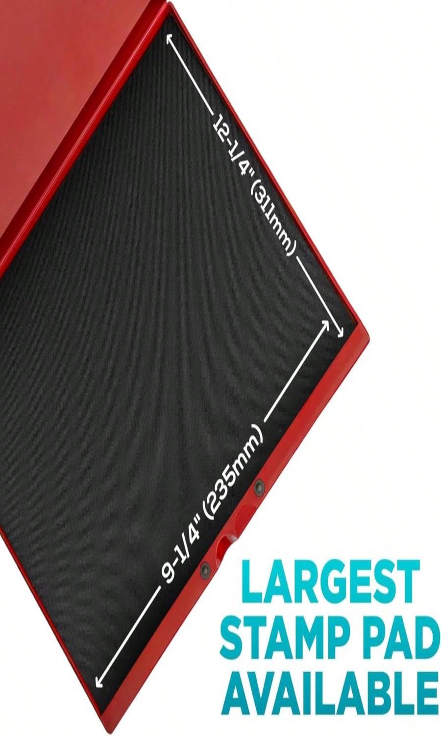 MaxMark Large Black Stamp Pad - 2-3_4" By 4-1_4" - Premium Quality Felt ...