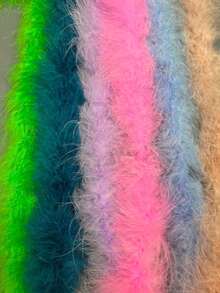 Vibrant Multicolor Artificial Feather Boa - Soft & Durable Fabric, Man ...