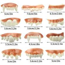 12 Pieces Gnarly Teeth Gag Teeth Ugly Fake Teeth Vampire Denture Teeth ...