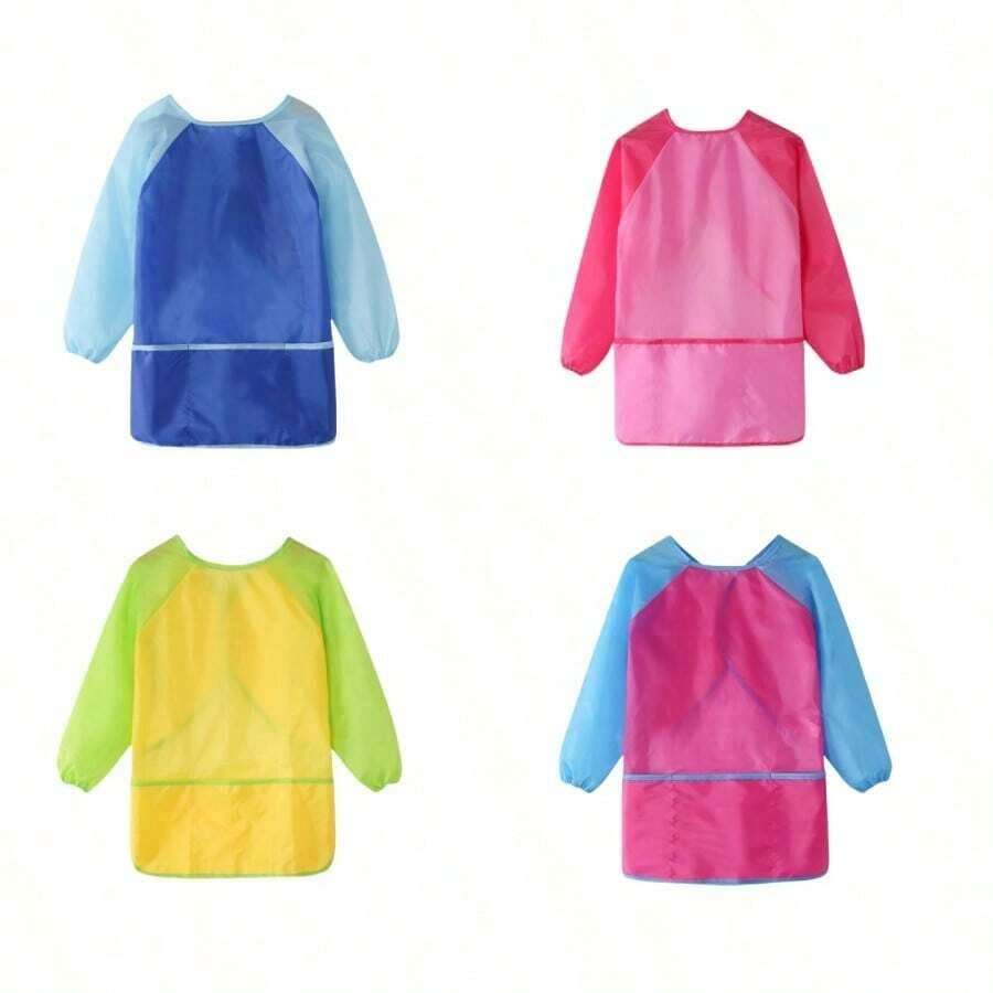 1/2/4 Packs Smock For Kids,Children Waterproof Art Smock Painting ...