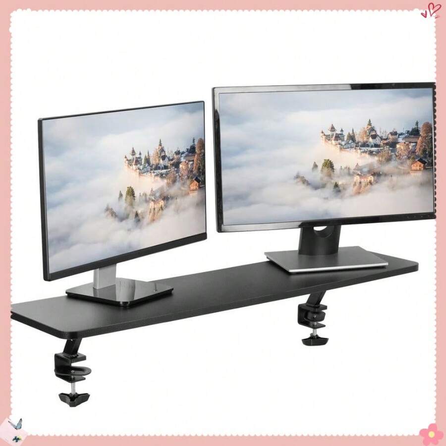 Ergonomic 40-Inch Adjustable Desk Shelf For Monitors And Laptops ...