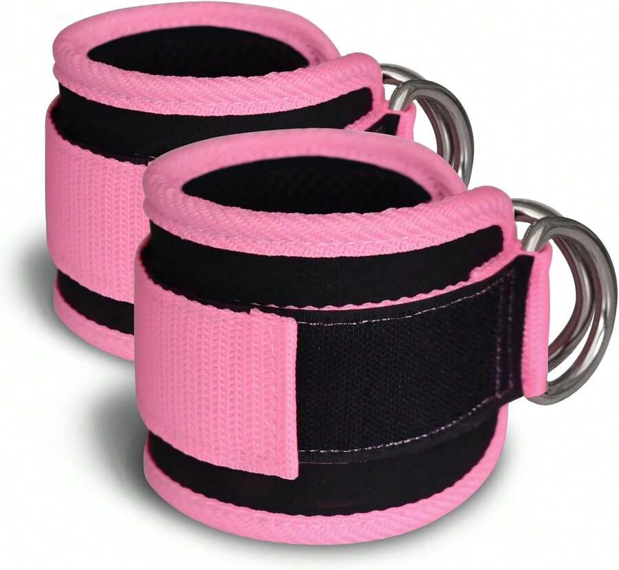 Tobillera Fitness Gym, Reforzada Doble Anilla en D, Correas ...