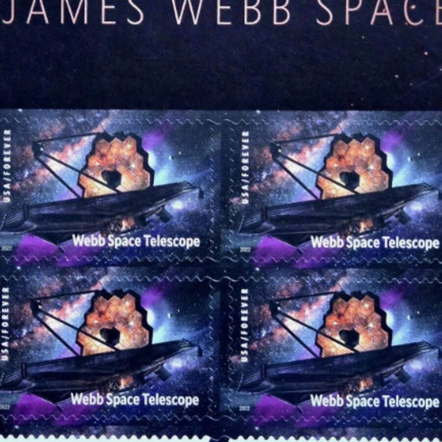 U.S.A. James Webb Space Telescope. Plate Block Of 4v, Forever Stamps ...