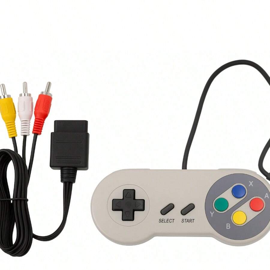 Classic Gamer Kit: 1 AV Cable + 2 Super N Controllers | SHEIN Nederland