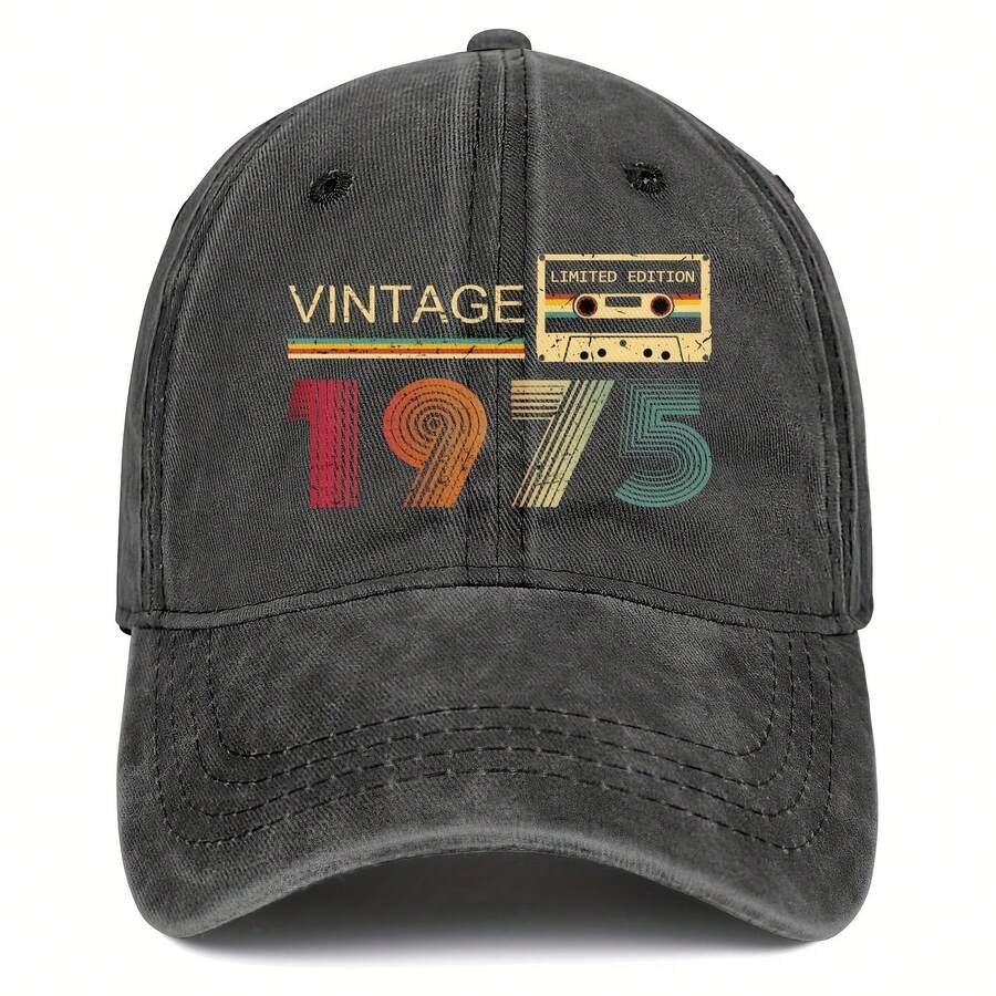 50th Birthday Gifts For Men Women 1975 Hats Vintage 1975 Baseball Cap ...