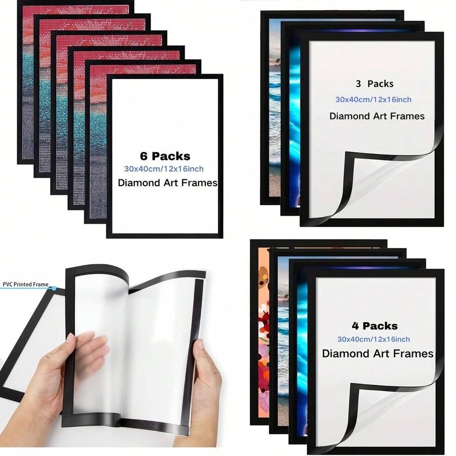 3/4/6Pcs Diamond Picture Frames, Picture Frames For 11.81x15.75 Inch ...