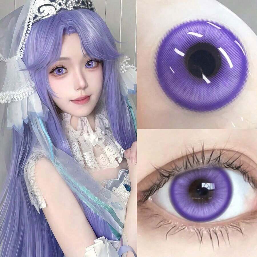1 Pair Of Red Contact Lenses 'Little Devil' 14.5mm Colored Contact ...