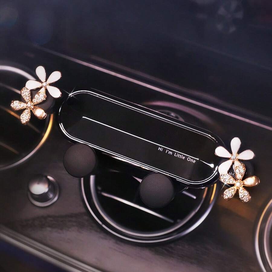 Car Black And White Daisy Mobile Phone Bracket Special Car Lady Car ...