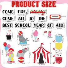 Mooliwe 81 Pcs Circus Theme Bulletin Board Set Back To School Bulletin ...