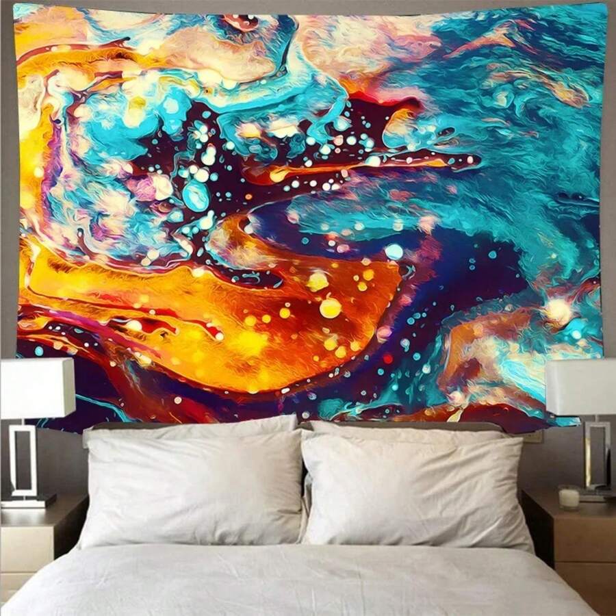 Bohemia Colorful Nordic Ins Wall Hanging Blamket Hippie Painted Carpet ...