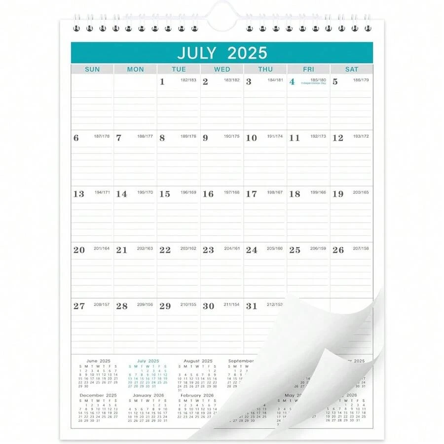 Calendar 2025-2026, 18 Months Wall Calendar From July 2025 To December ...