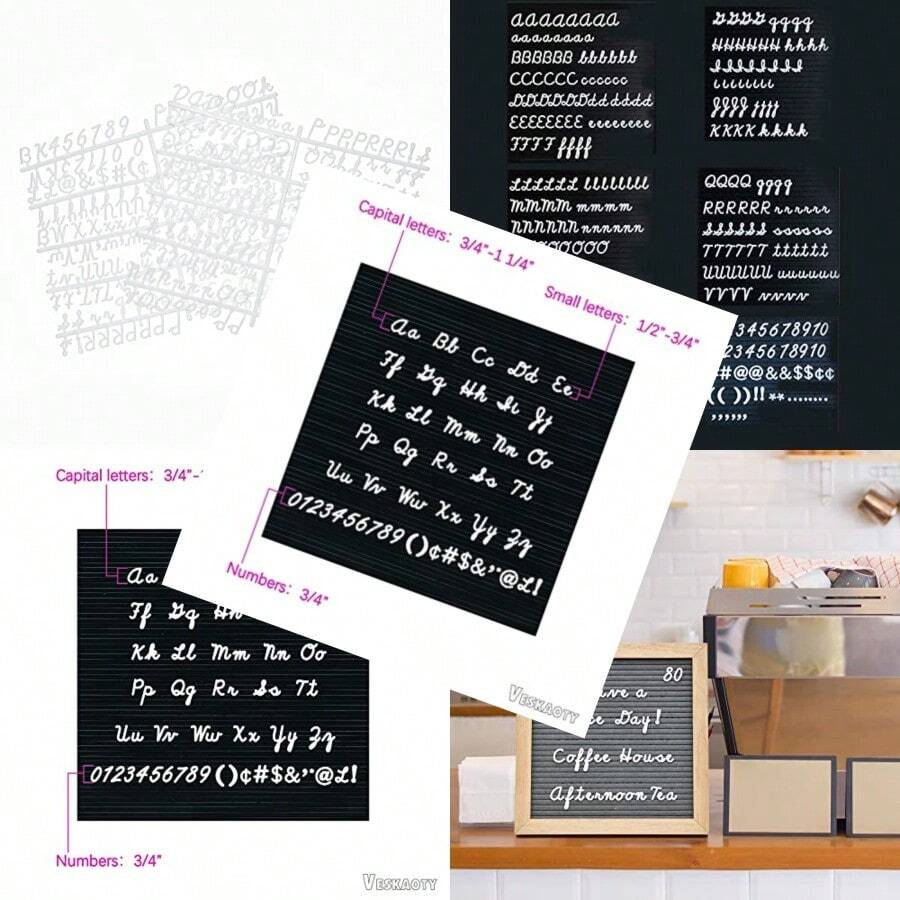 Cursive Letters For Felt Letter Boards 348 Pieces Including Characters ...