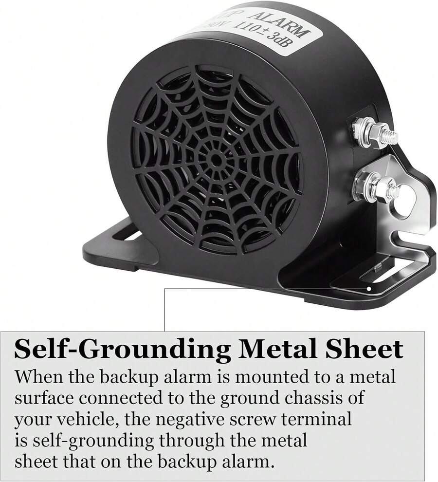 MIRKOO Backup Alarm 110dB 12V-80V Waterproof Industrial Heavy-Duty ...