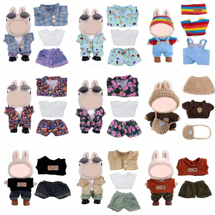 17CM Clothes For LABUBU Dolls, Outfits For 1st, 2nd, 3rd Generation ...
