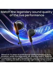 JBL TUNE 235BT Semi-In-Ear-Kopfhörer, Bluetooth-Headset mit Nackenbügel ...