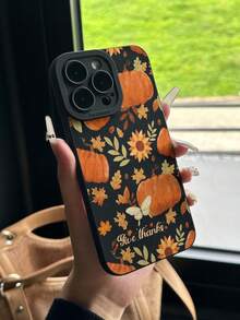 Precise Hole Black Pumpkin Painted Anti-Drop Phone Case Compatible With ...