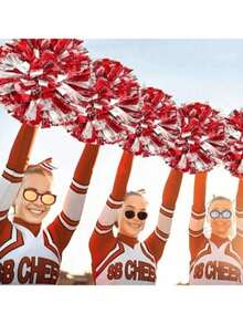 1pc Cheerleading Pom Pom With Ribbons, Dance Performance Prop, Square ...