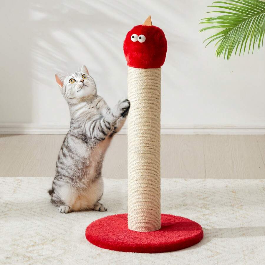 22" Cat Scratching Post, Sisal Cat Scratcher With Interactive Hanging ...