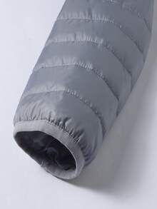 1pc Men's Lightweight Hooded Padded Coat, Solid Color Puffer Jacket ...