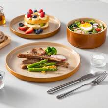 vancasso 12 Pieces Dinnerware, Round Plate, Dinner Plate, Dessert Plate ...