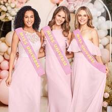 16Pcs Satin Blank Sash Black Sashes Pageants Senior Miss America 2026 ...