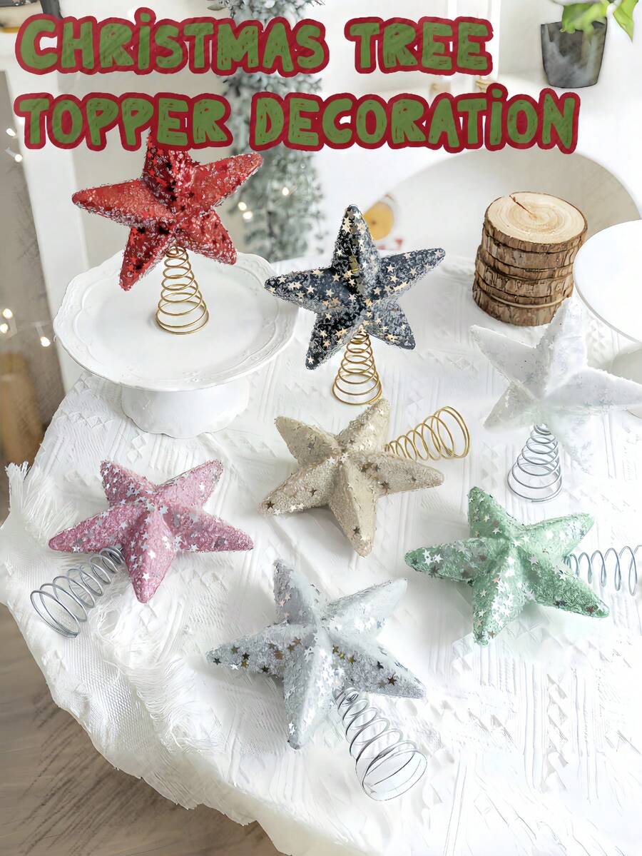 Estrella de cinco puntas de espuma (Decoración para la cima del árbol ...