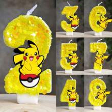 Pokémon Pikachu Cartoon Number Candles (0-9) – Birthday Plug-In Cake ...